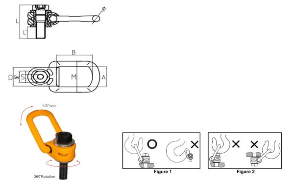 LiftSafe Grade 80 Swivel Lift Point - Howard Material Handling